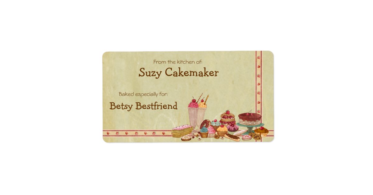 Sweet Treats Personalized Labels | Zazzle