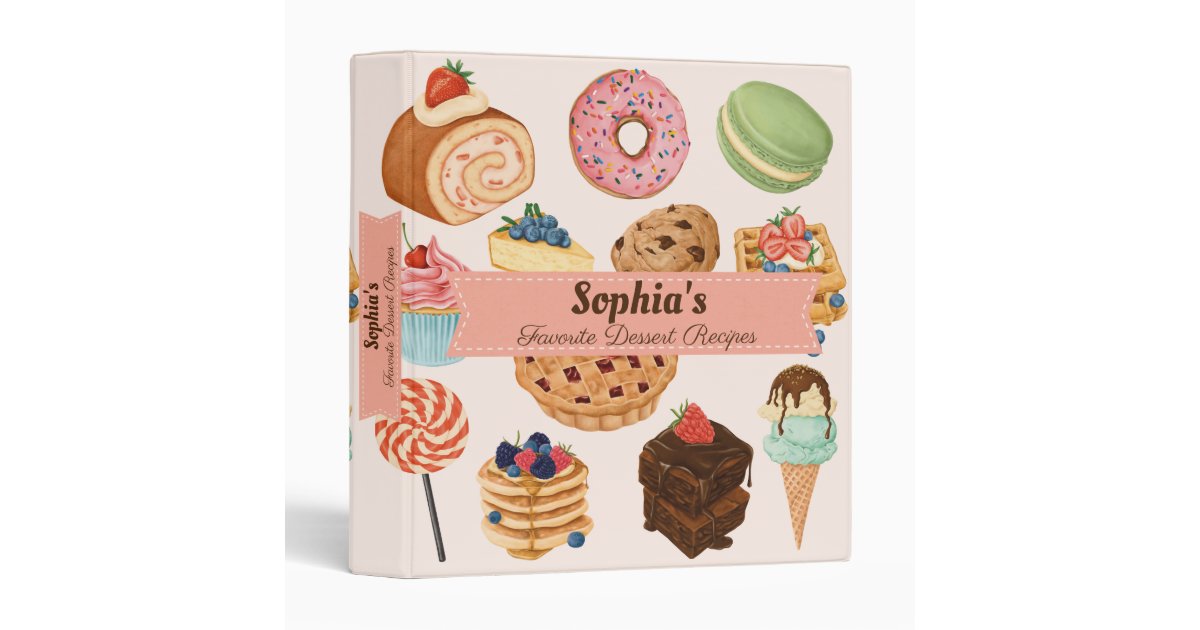 Sweet Treats Recipe Binder | Zazzle