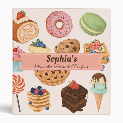 Sweet Treats Recipe Binder | Zazzle