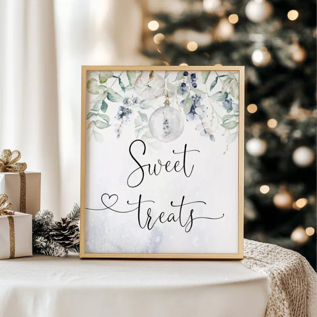 Sweet treats sign. Winter Chritmas sweet treats Poster | Zazzle