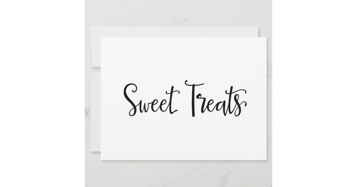 "Sweet treats" Wedding Favors Sign | Calligraphy Invitation | Zazzle