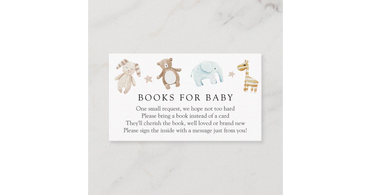Sweet Vintage Baby Toys Books for Baby insert card | Zazzle