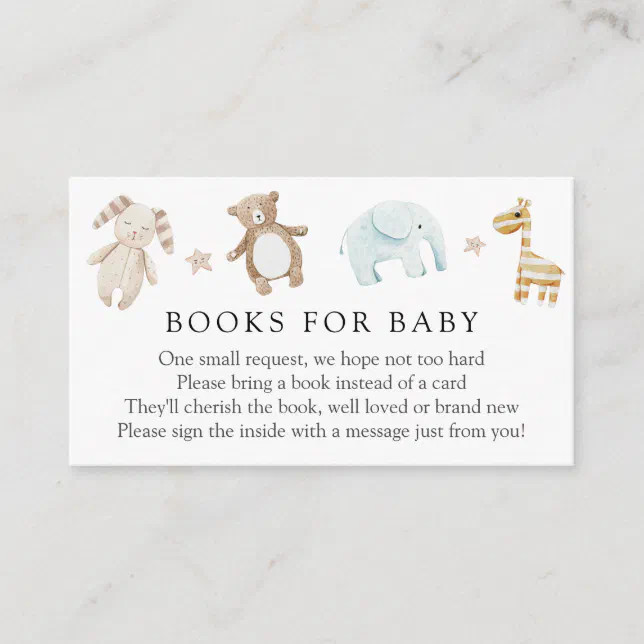 Sweet Vintage Baby Toys Books for Baby insert card | Zazzle