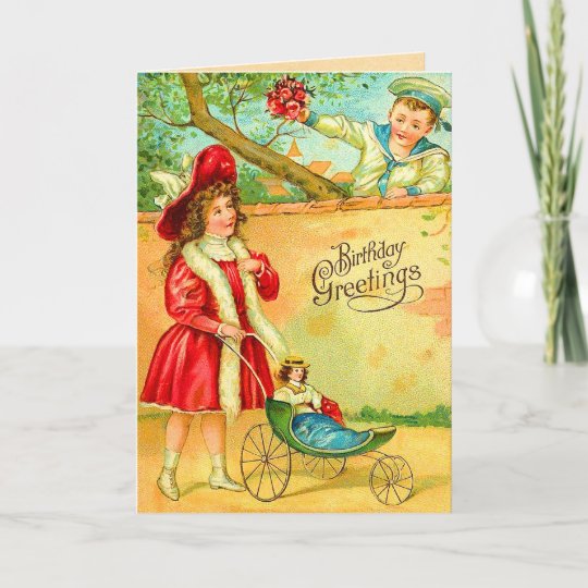 Sweet Vintage Birthday Card | Zazzle.com