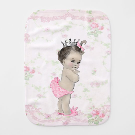 Sweet Vintage Pink Princess Burp Cloth | Zazzle.com