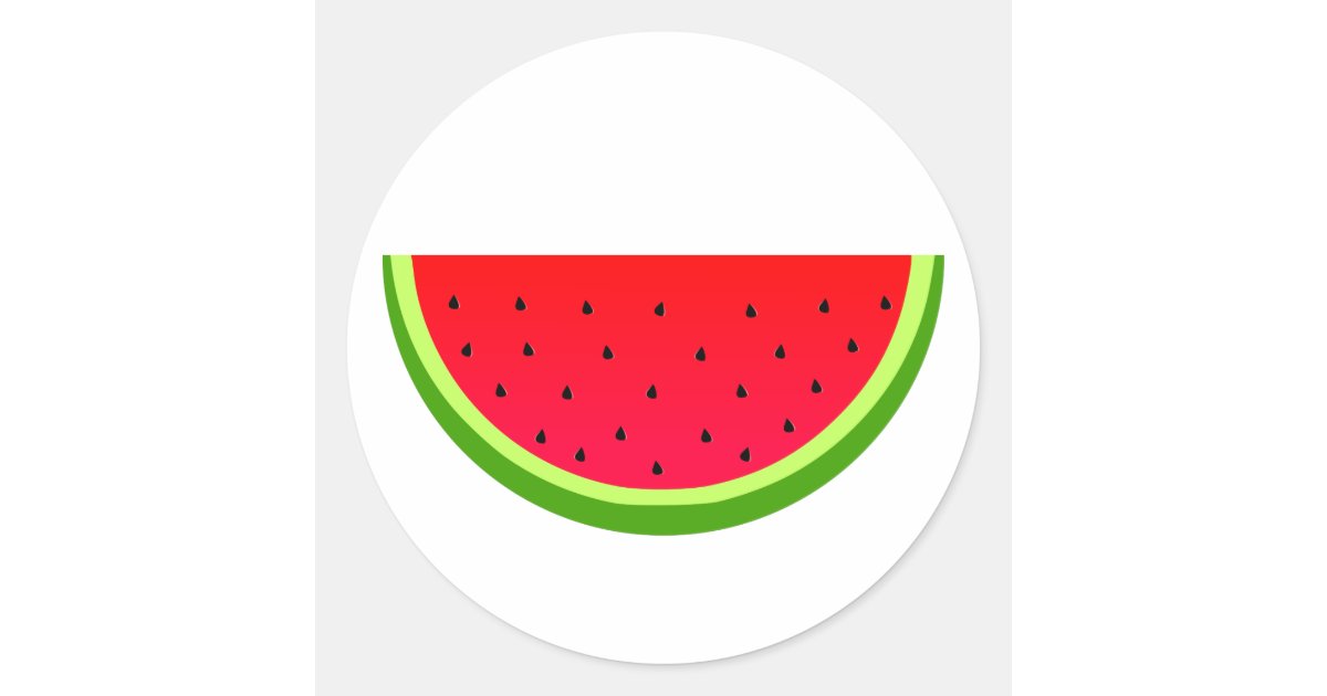 Sweet Watermelon Classic Round Sticker | Zazzle