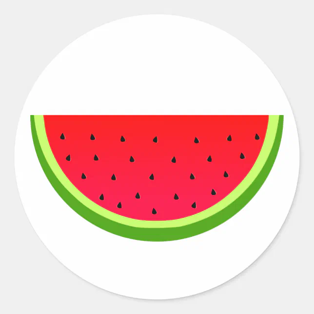 Sweet Watermelon Classic Round Sticker | Zazzle