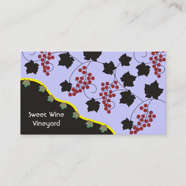 Sweet Wine Vineyard Business Cards | Zazzle