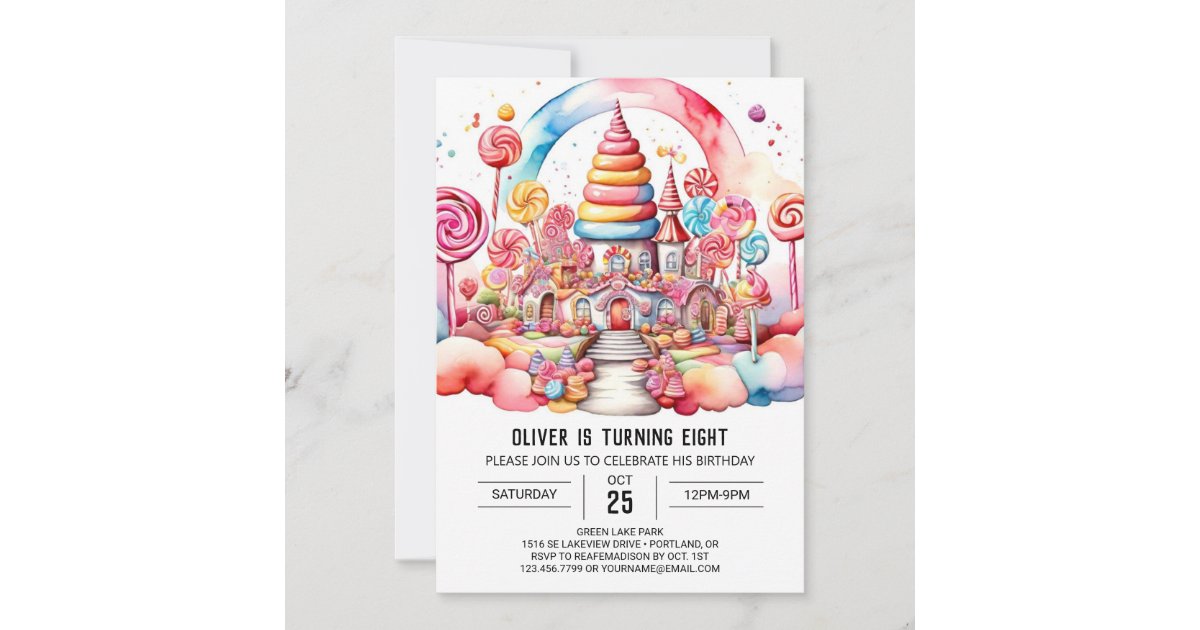 Sweet Wonderland Delight Birthday Invitation | Zazzle