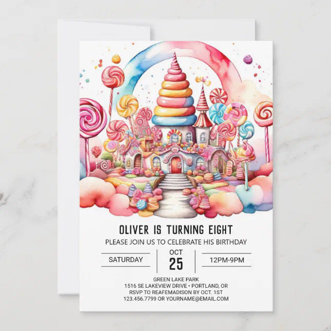 Sweet Wonderland Delight Birthday Invitation | Zazzle
