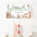 Sweet Woodland Animal Birthday Party Banner | Zazzle