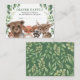 Sweet Woodland Forest Baby Animals Diaper Raffle Enclosure Card | Zazzle