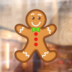 sweet XmaS gingerbread man Window Cling | Zazzle