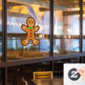 sweet XmaS Gingerbread Man Window Cling | Zazzle
