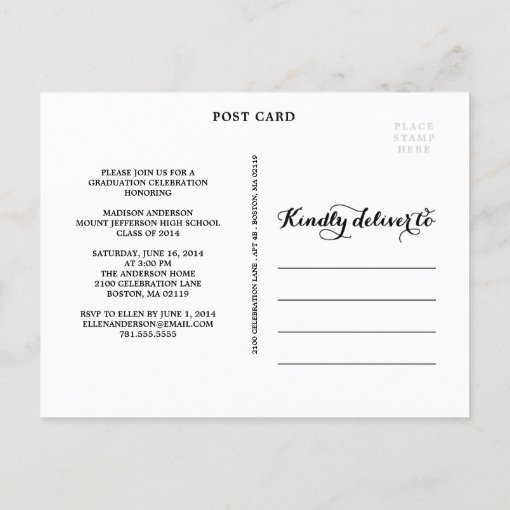 Sweetest Grad | Graduation Postcard Invitation | Zazzle