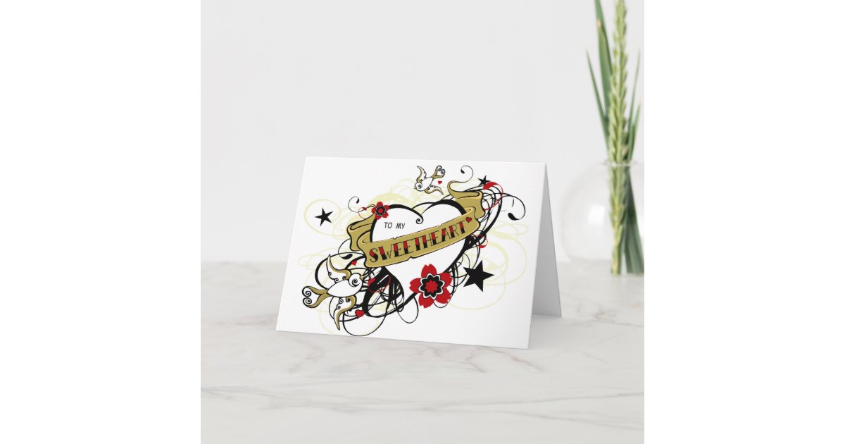 Sweetheard Tattoo Greeting Card | Zazzle