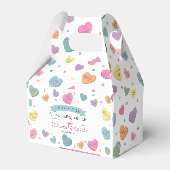 Sweetheart Candy Birthday or Baby Shower Favor Box | Zazzle