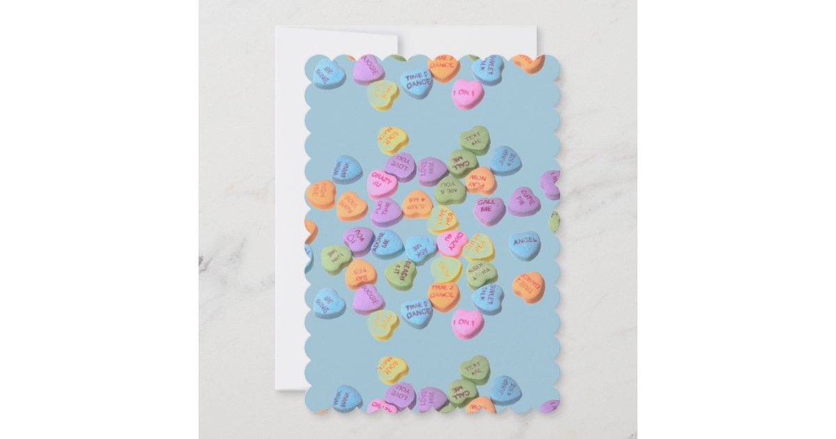 sweetheart valentines day candy wedding invitation | Zazzle
