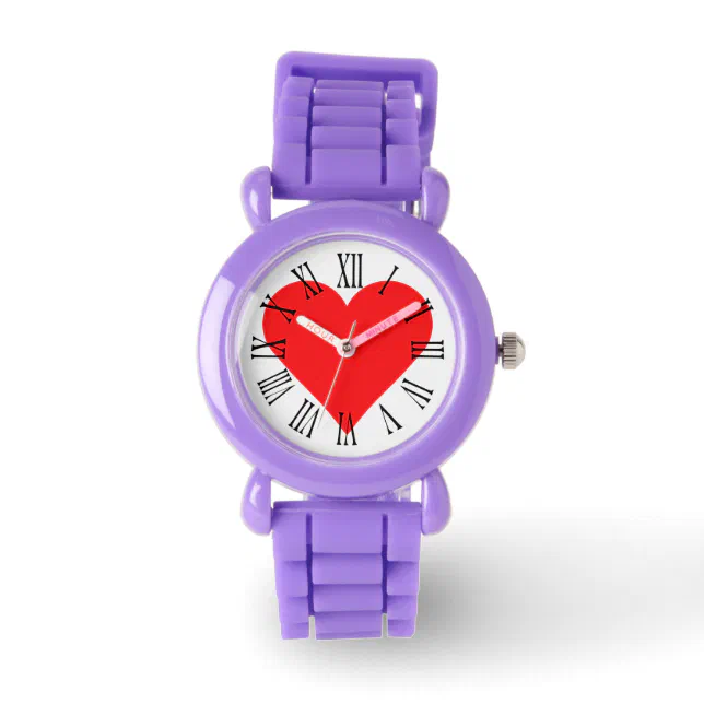 Sweetheart Valentine's Day Red Heart Watch | Zazzle