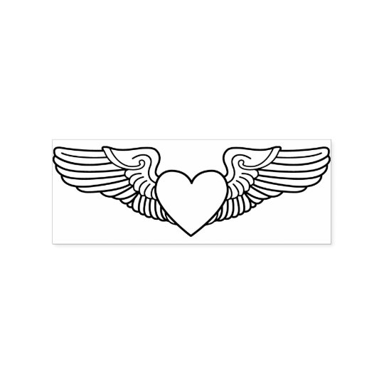 Sweetheart Wings Military Spouse Stamp | Zazzle.com