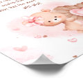 Sweetie Pink Baby Shower Don't Say Baby Game Poster | Zazzle