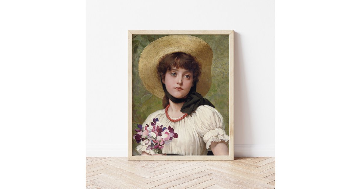 Sweetpeas | George Dunlop Leslie Poster | Zazzle