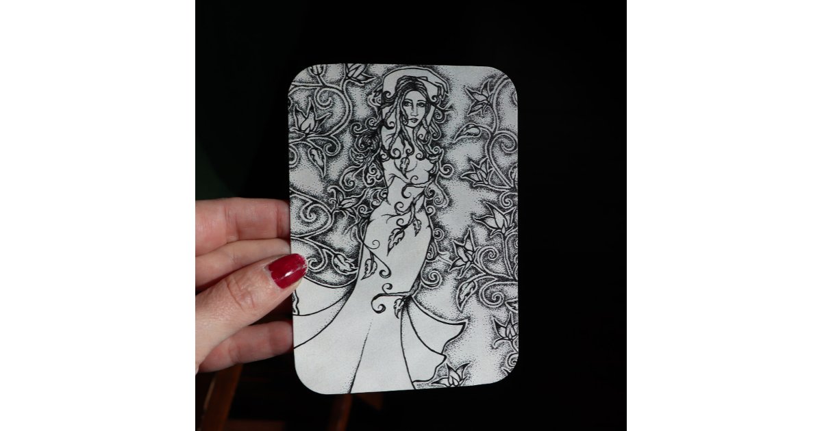 Swept up Ink Goddess Pagan Art Business Card | Zazzle