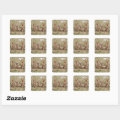 Swift Fox (Vulpes velox) female with young at Square Sticker | Zazzle