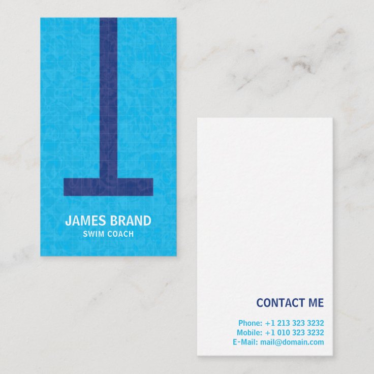 Swim Coach Business Card | Zazzle