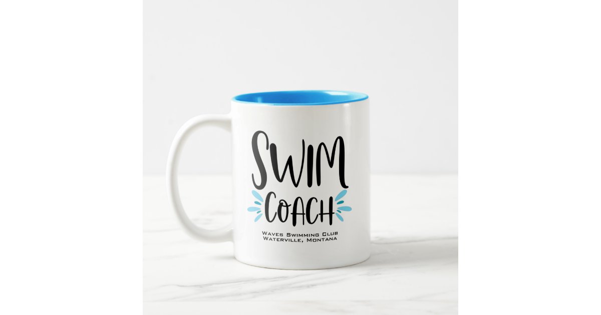 Swim Coach Cute Swimming Two-Tone Coffee Mug | Zazzle