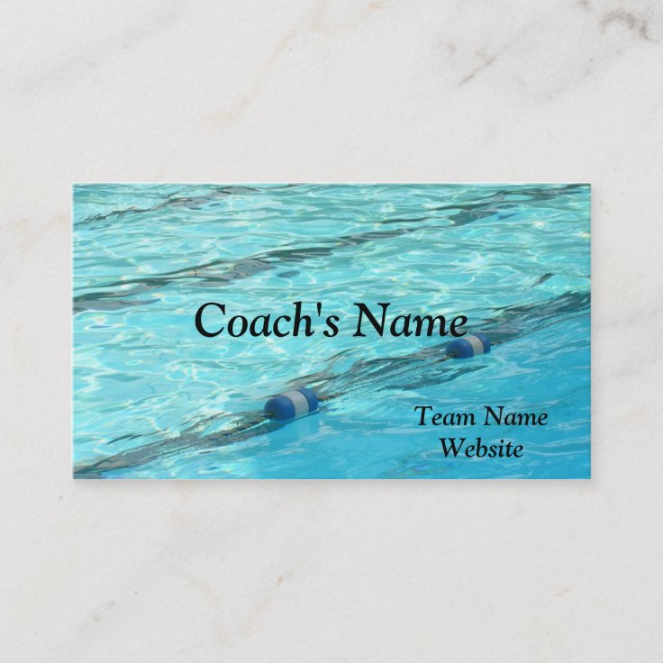 SWIM COACH'S BUSINESS CARD | Zazzle