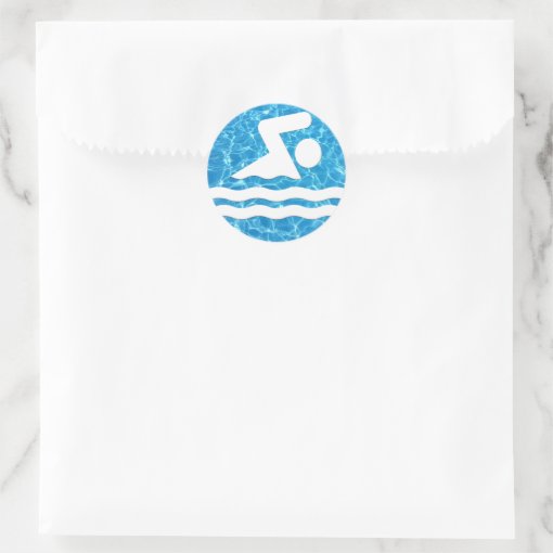 Swim Decal Swimmer in Pool Water Swimming & Diving Classic Round ...