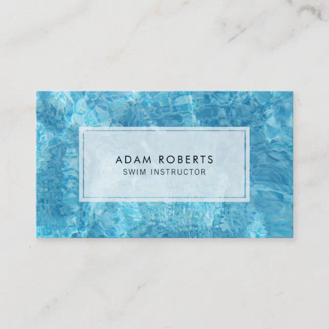 Swim Instructor Pool Business Card | Zazzle
