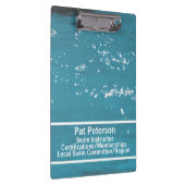 Swim Instructor Water Polo Dive Pool Template Clipboard | Zazzle