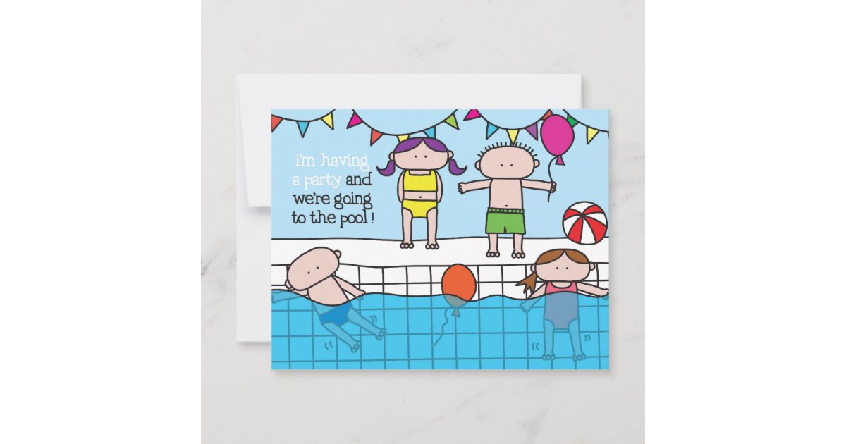Swim - Invitation | Zazzle