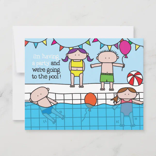 Swim - Invitation | Zazzle