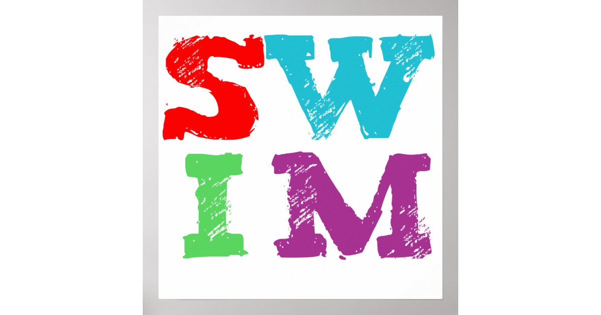 SWIM letters Poster | Zazzle