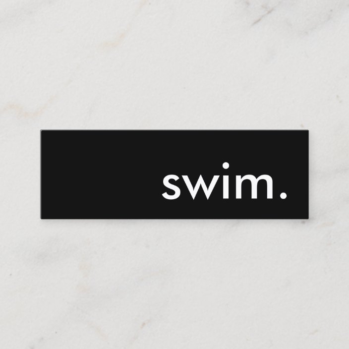 swim. mini business card | Zazzle.com