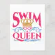 Swim Queen Swimming Swimmer Women Girls Postcard | Zazzle