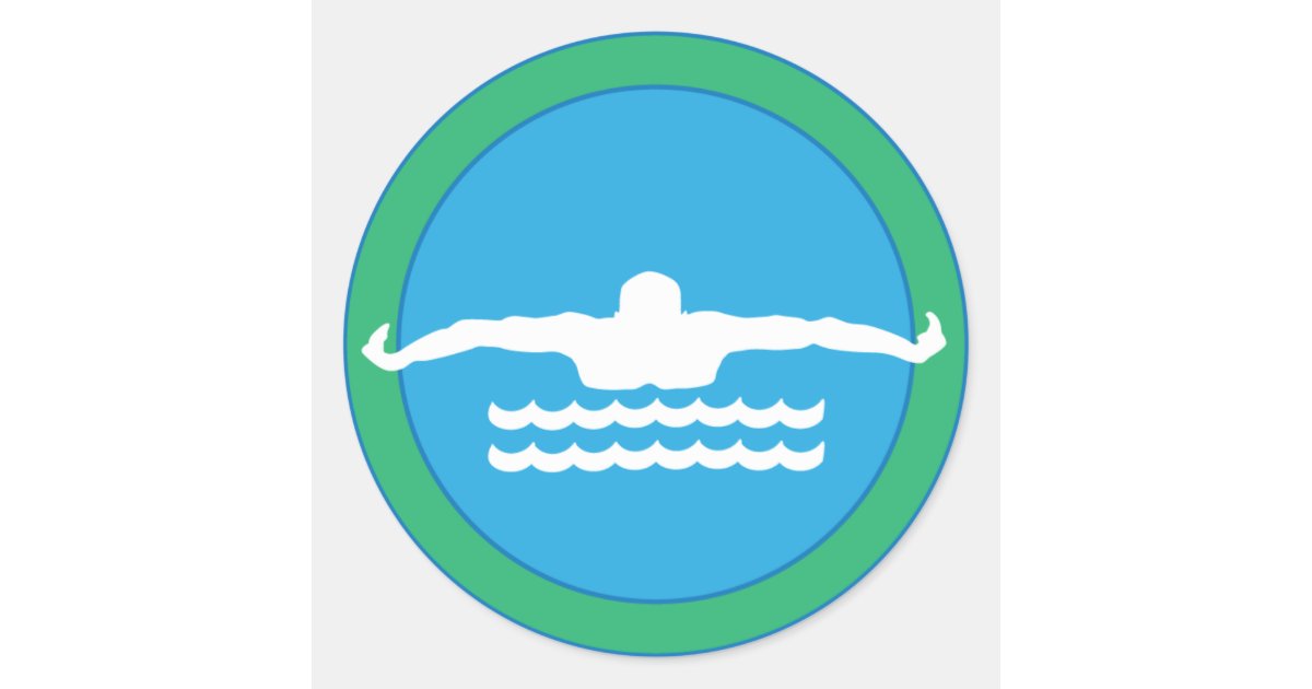 Swim Sticker | Zazzle