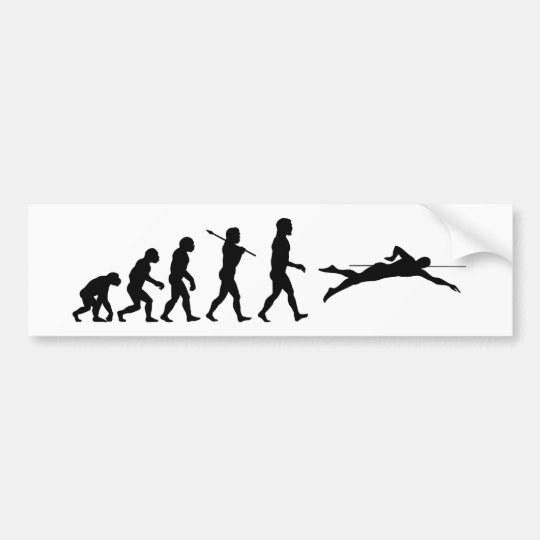 Swim Swimming Sport Evolution Bumper Sticker | Zazzle.com