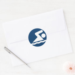 Swim Symbol Sticker | Zazzle