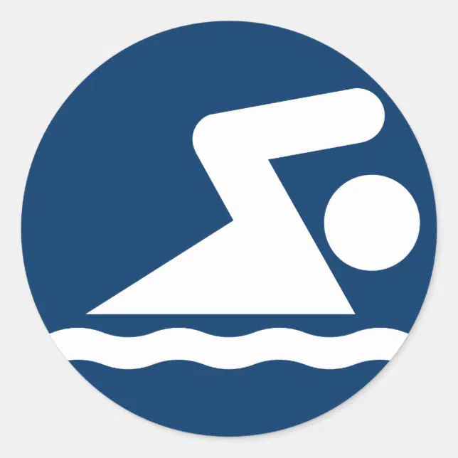 Swim Symbol Sticker | Zazzle