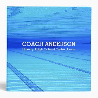 Swim Team Binder | Zazzle