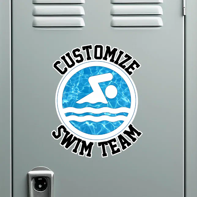 Swim Team Custom Team Name Swimming and Diving Sticker | Zazzle