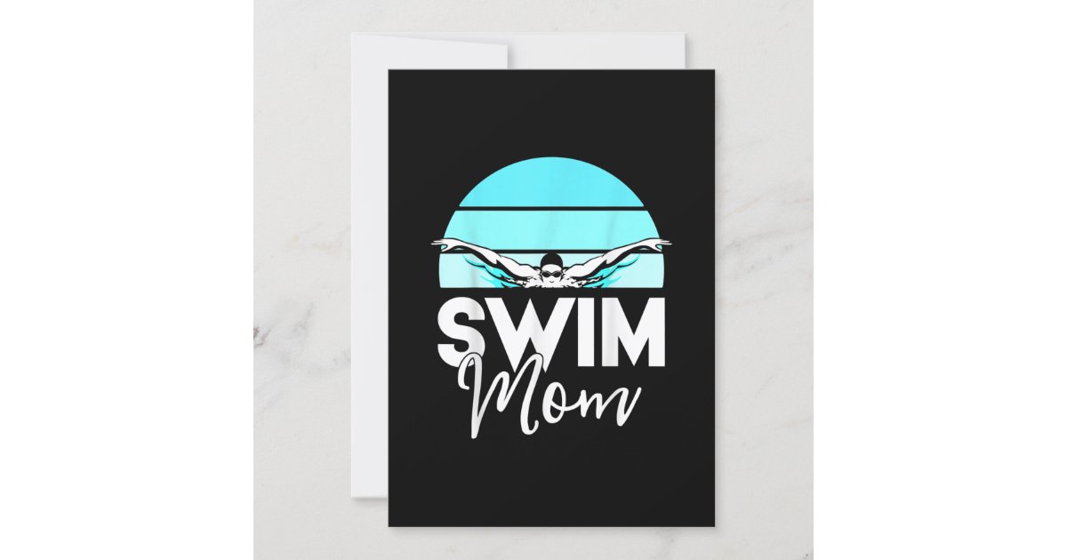 Swim Team Mom Mor School Swimming Meet Swimmer Invitation | Zazzle