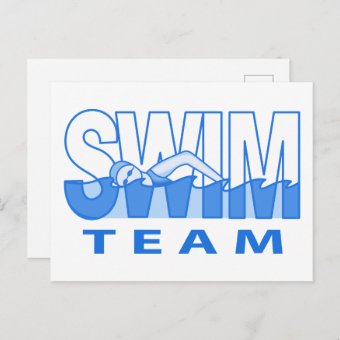 Swim Team Postcard | Zazzle