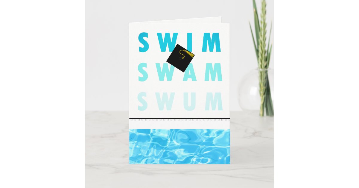 Swim Team Swimmer Graduation Card | Zazzle