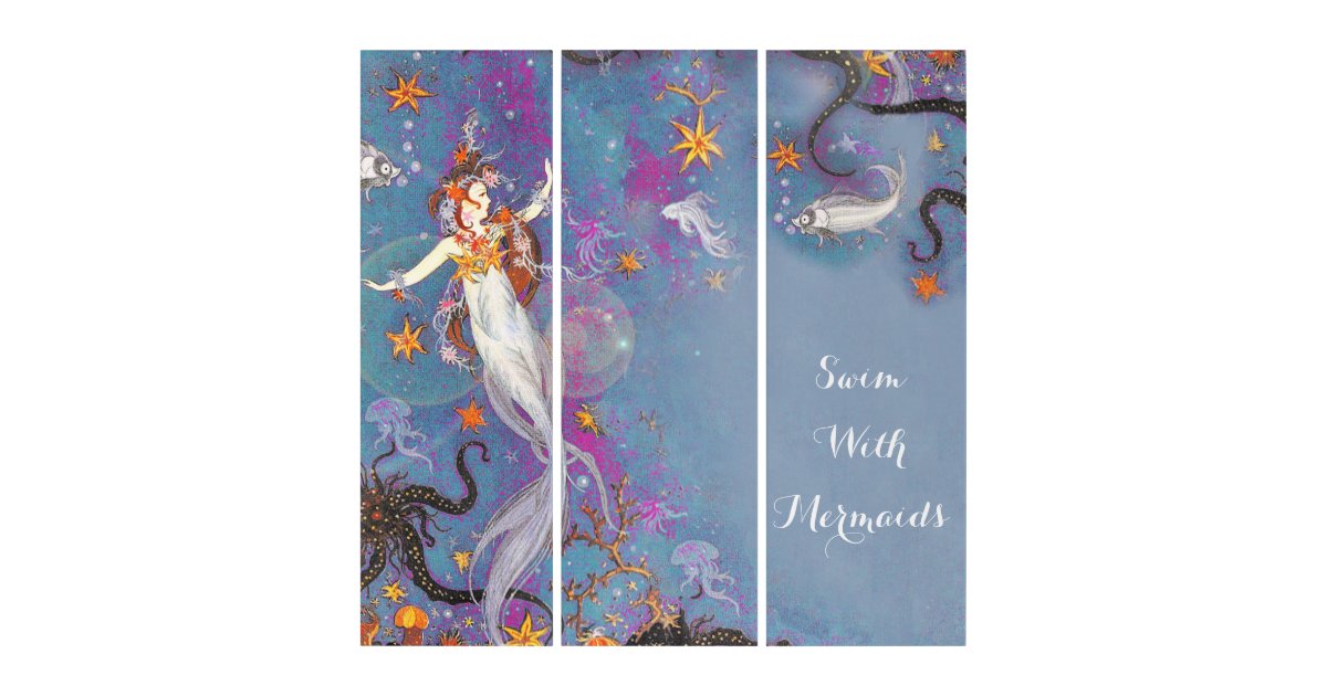 Swim With Mermaids Triptych | Zazzle