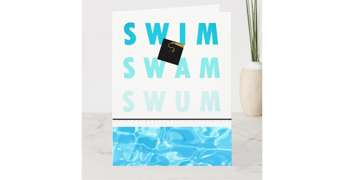 Swimmer Swim Team Graduation Card | Zazzle